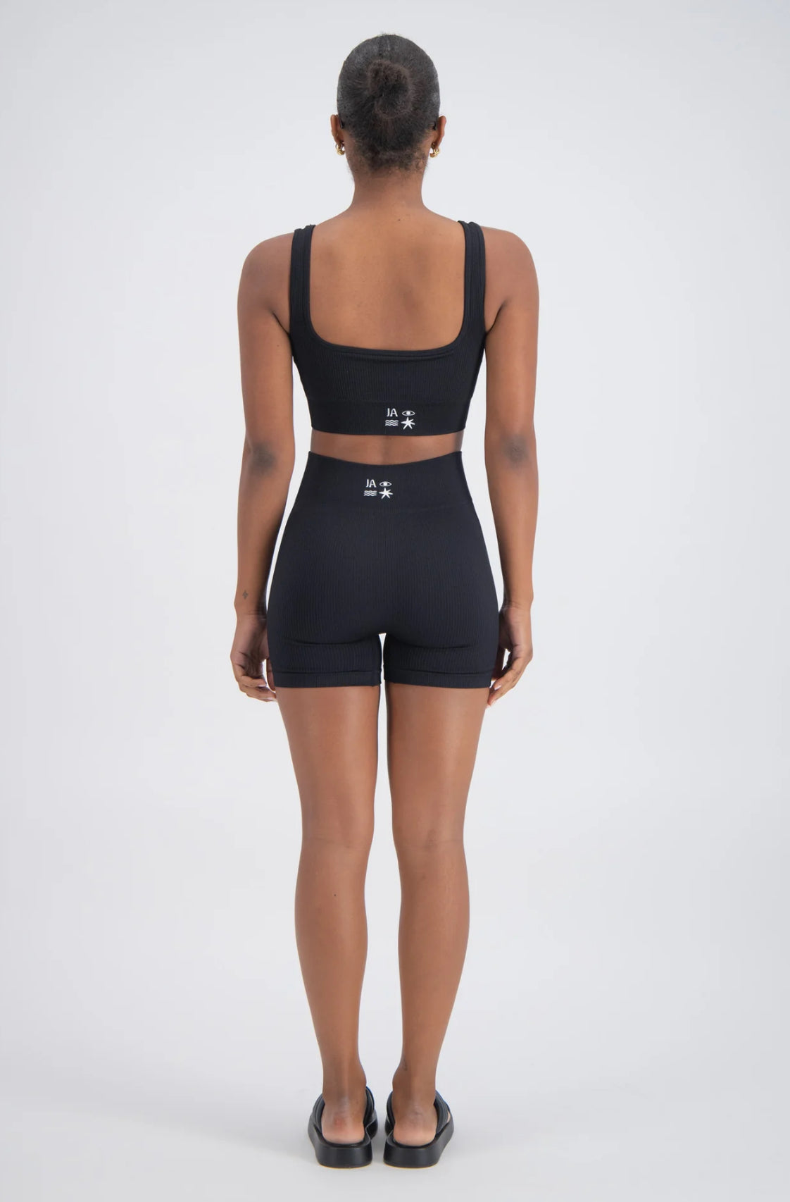 Jasmine Alexa Palermo Seamless Rib Knit Shorts - Black FINAL SALE ...