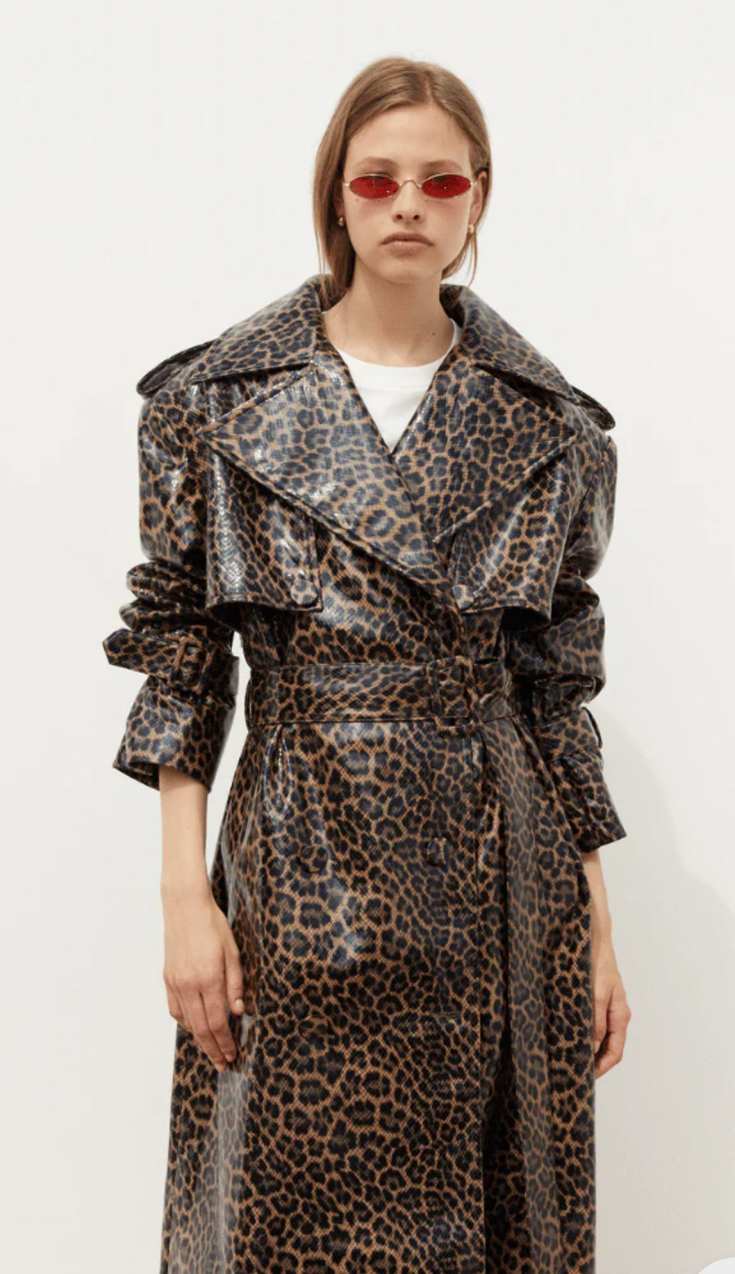 Blanca Hailey Trench In Leopard – Love Spell