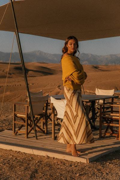 Kinga Csilla Highten Off The Shoulder Chunky Knit - Mustard FINAL SALE ...